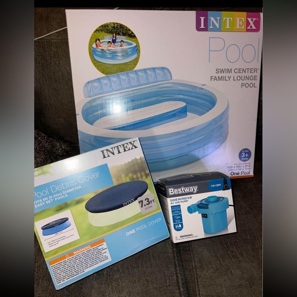 intex | Other | Intex Inflatable Pool With Cover And Pump | Poshmark